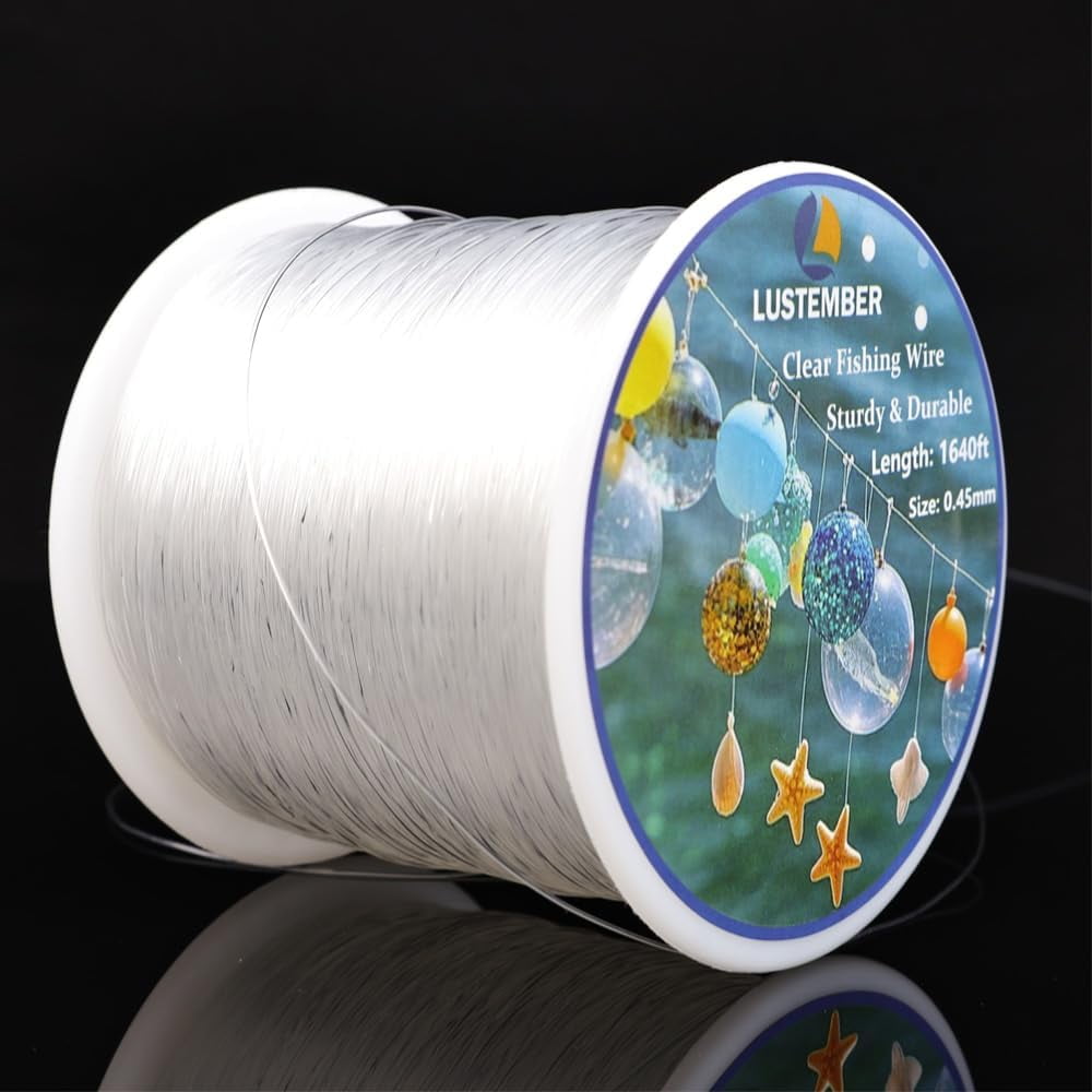 Fishing Wire, 1640 ft Clear Fishing Line, Strong Invisible String for ...