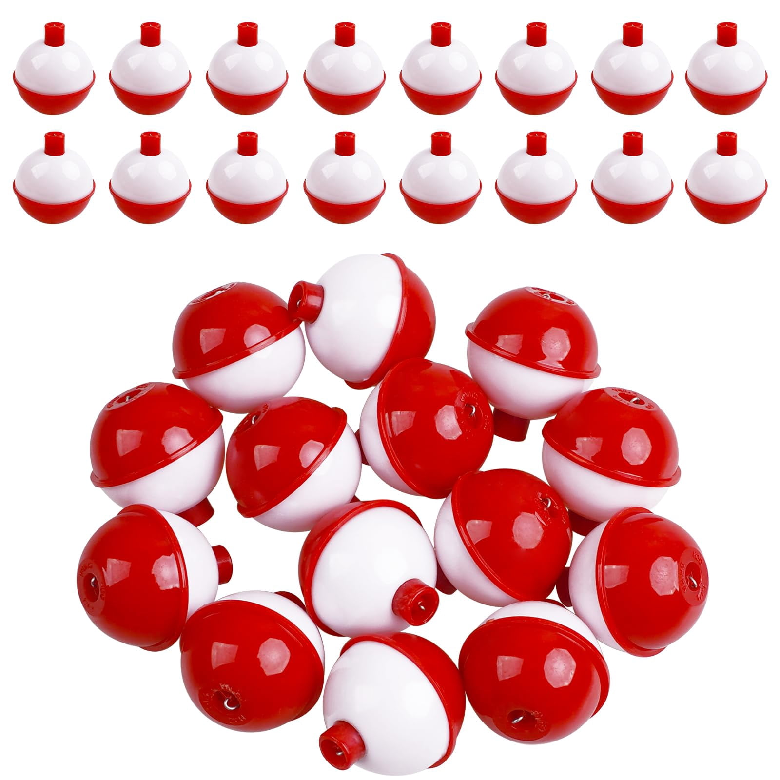 Fishing bobbers, hard ABS snap-on fishing floats with push button ...