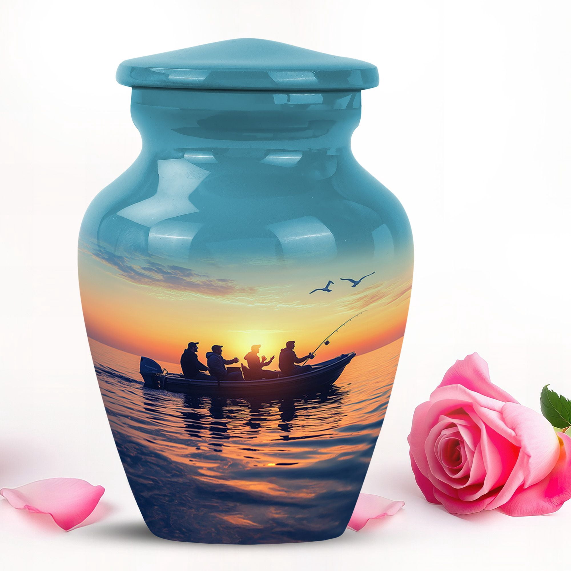 Fishing in Boatsmall burial urns for adult human ashes - large urn for ...