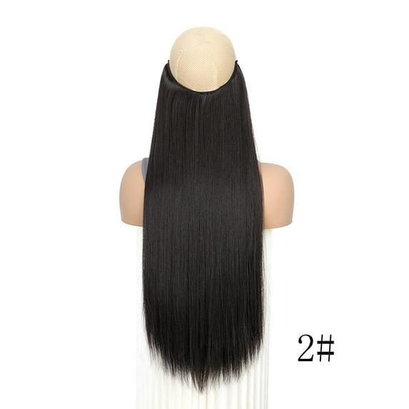 Fishing line hair curtain, long straight hair, natural and seamless ...
