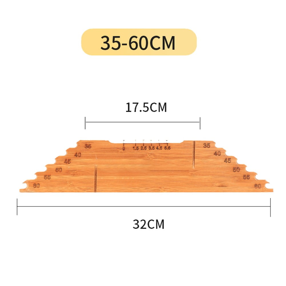 Fishing ruler measuring line board solid wood sub-line board winding ...