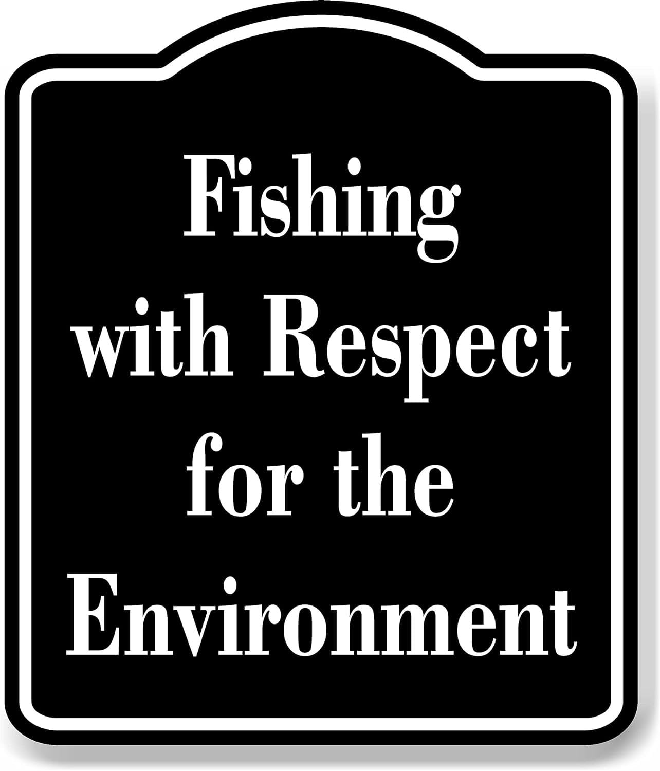 Fishing with Respect for the Environment Fishing BLACK Aluminum ...