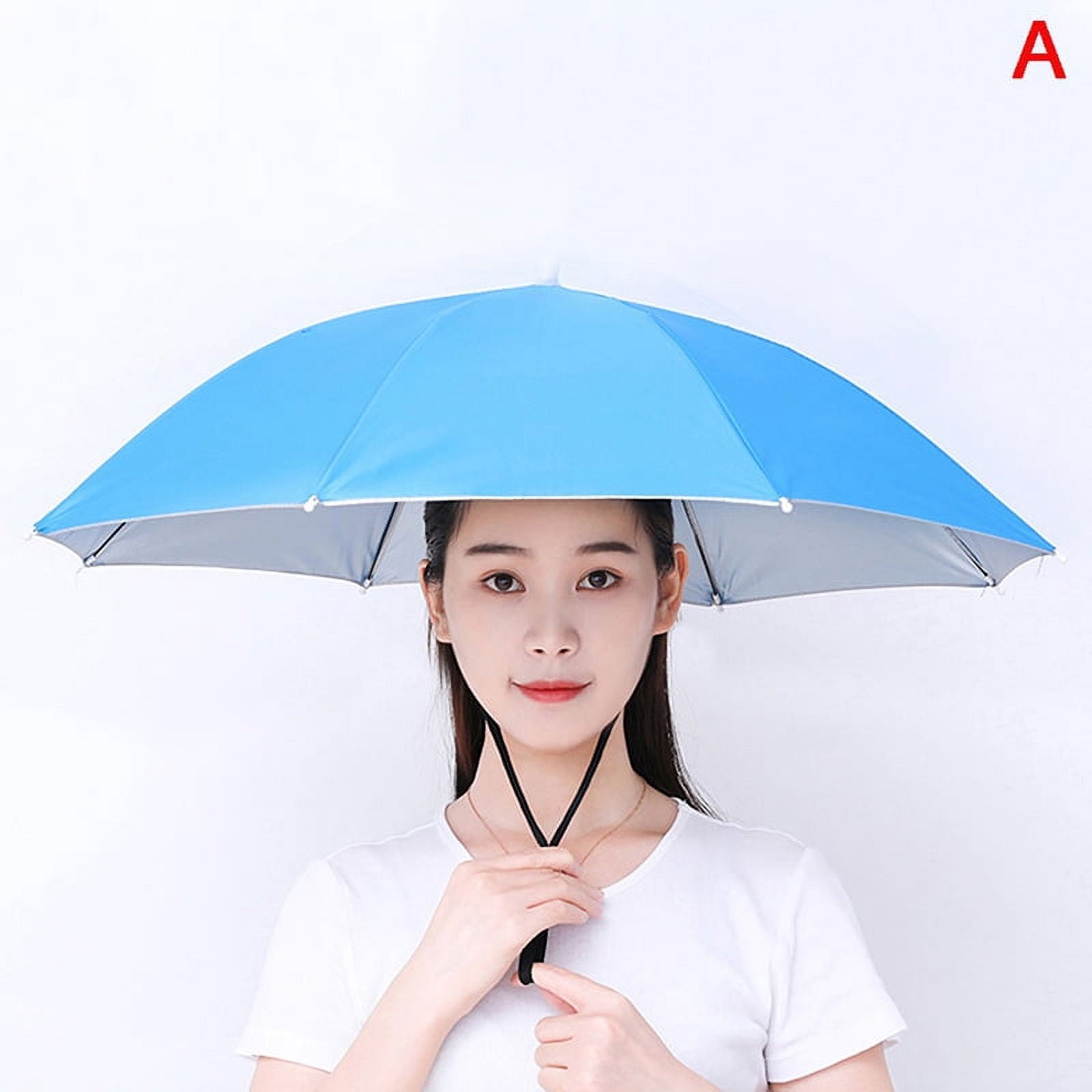 FishingUmbrella Hat Folding Umbrella Cap Camping Fishing Hiking ...