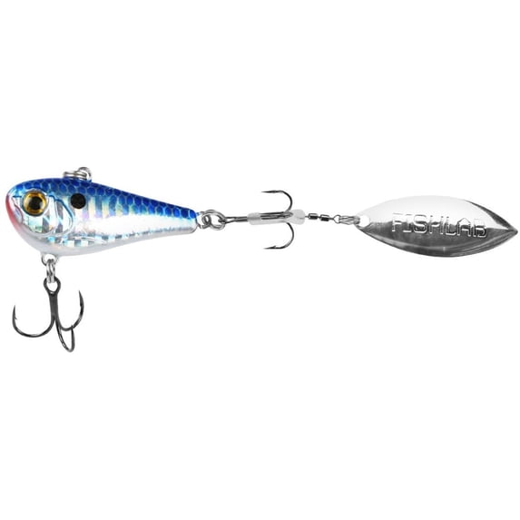 Fishlab Bio Shad Willow Tailspin Tail Spinner 1.5 Blue/Silver - Walmart.com