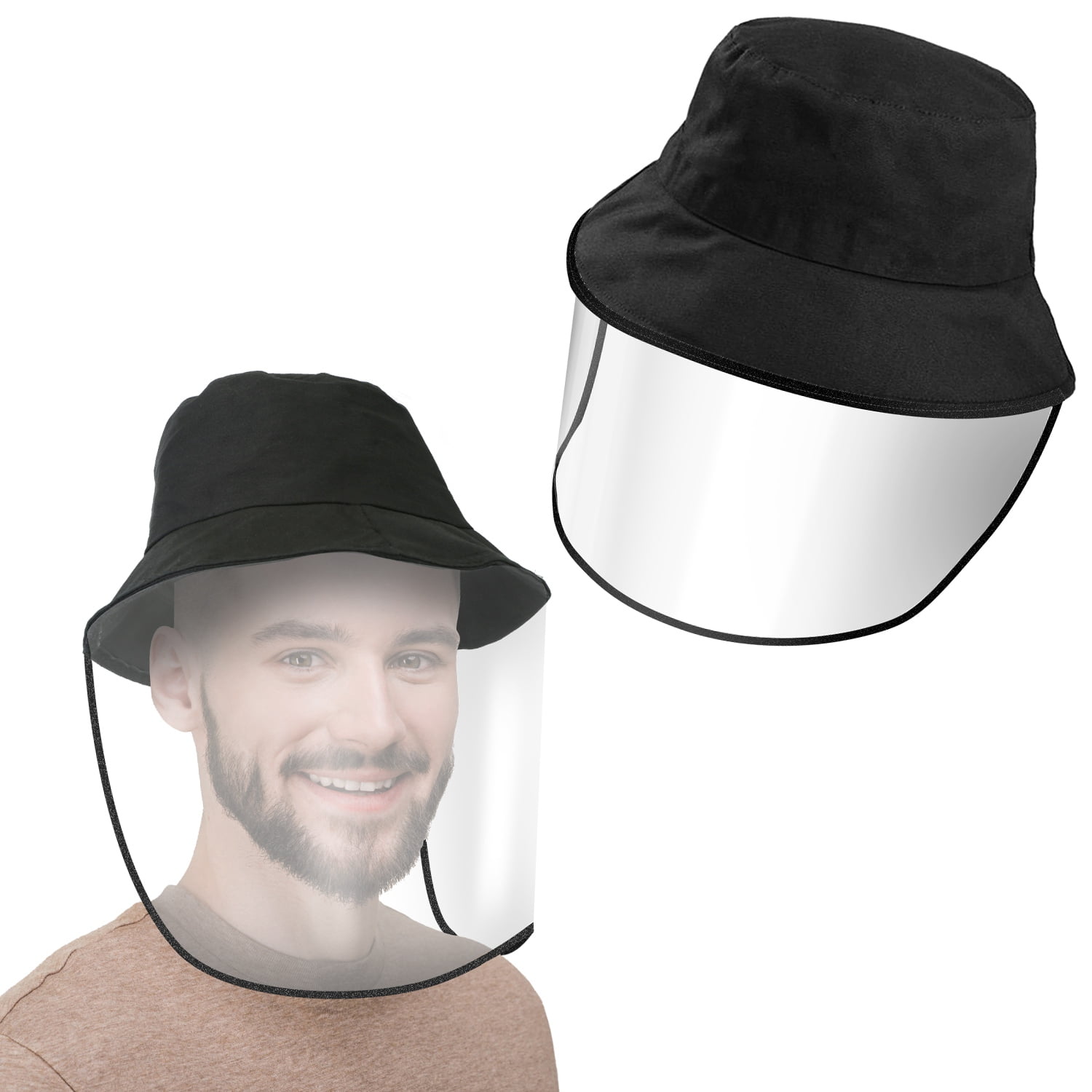 Fishman Hat Protective Face Shield Removable Moclever Sun Bucket Cap ...