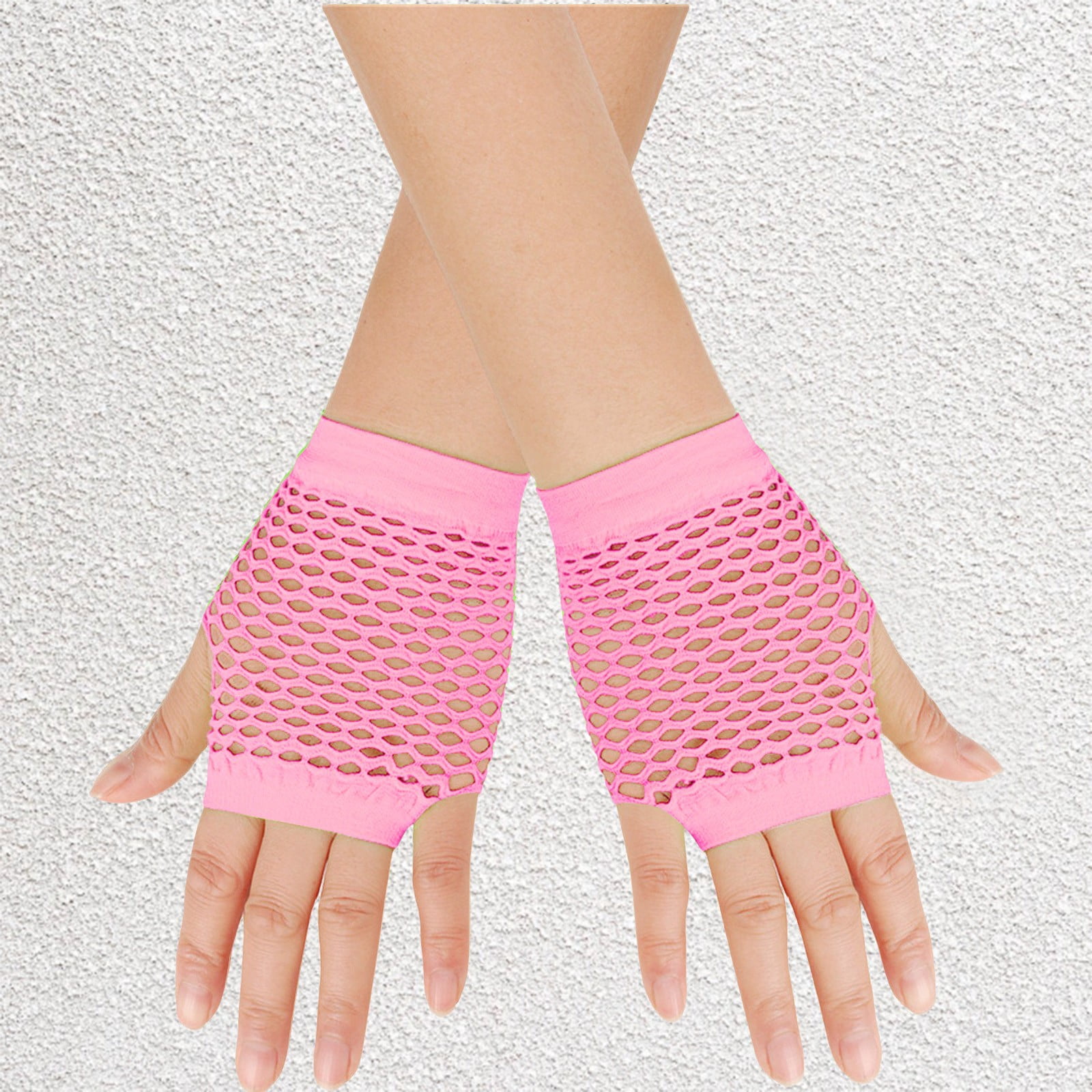 Fishnet Gloves Fingerless 80s Short Fishnet Gloves Women Fish Net Glove ...