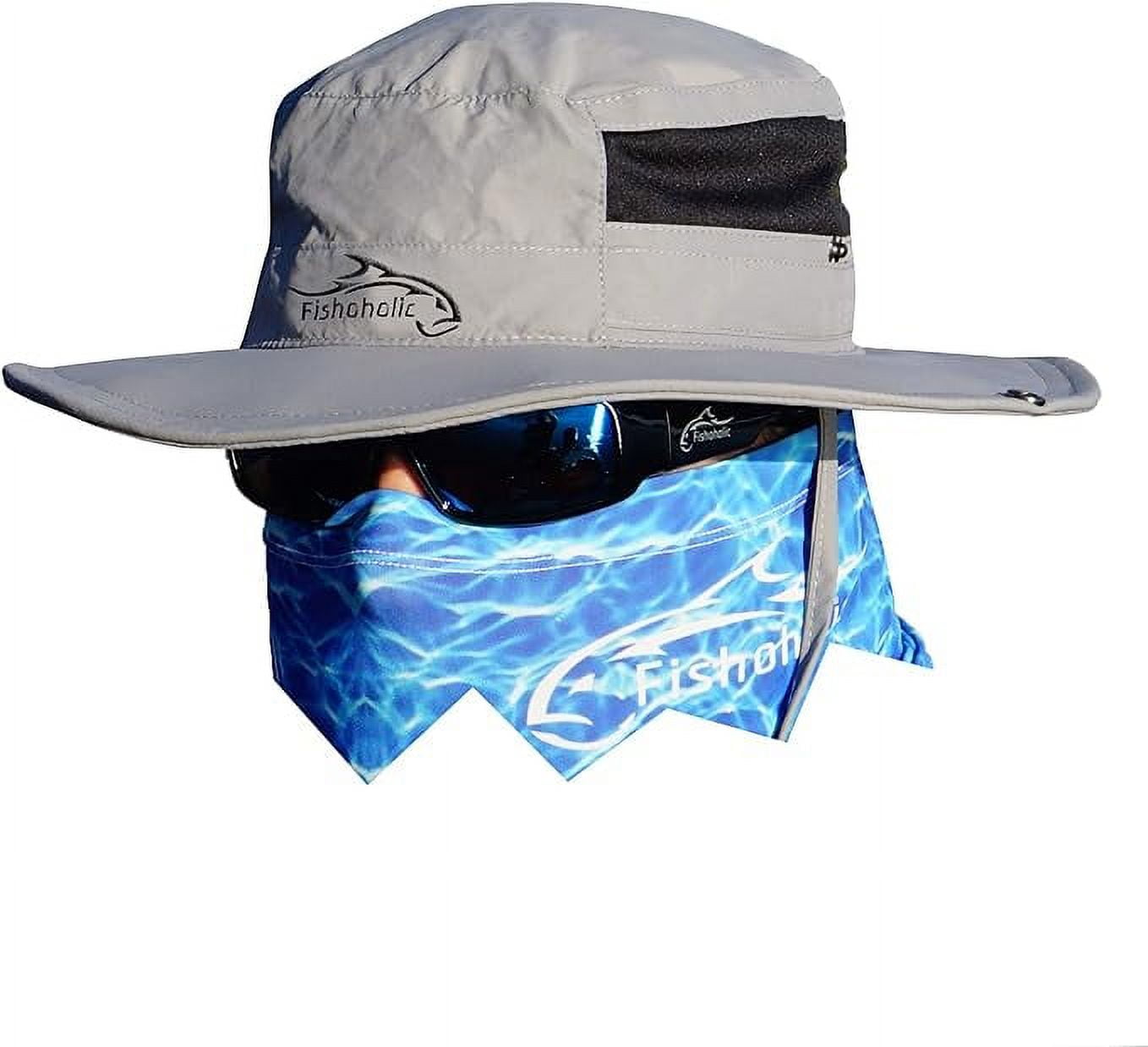 Fishoholic Fishing Hat - Boonie Hat - Bucket Hat - UPF50+ Sun ...