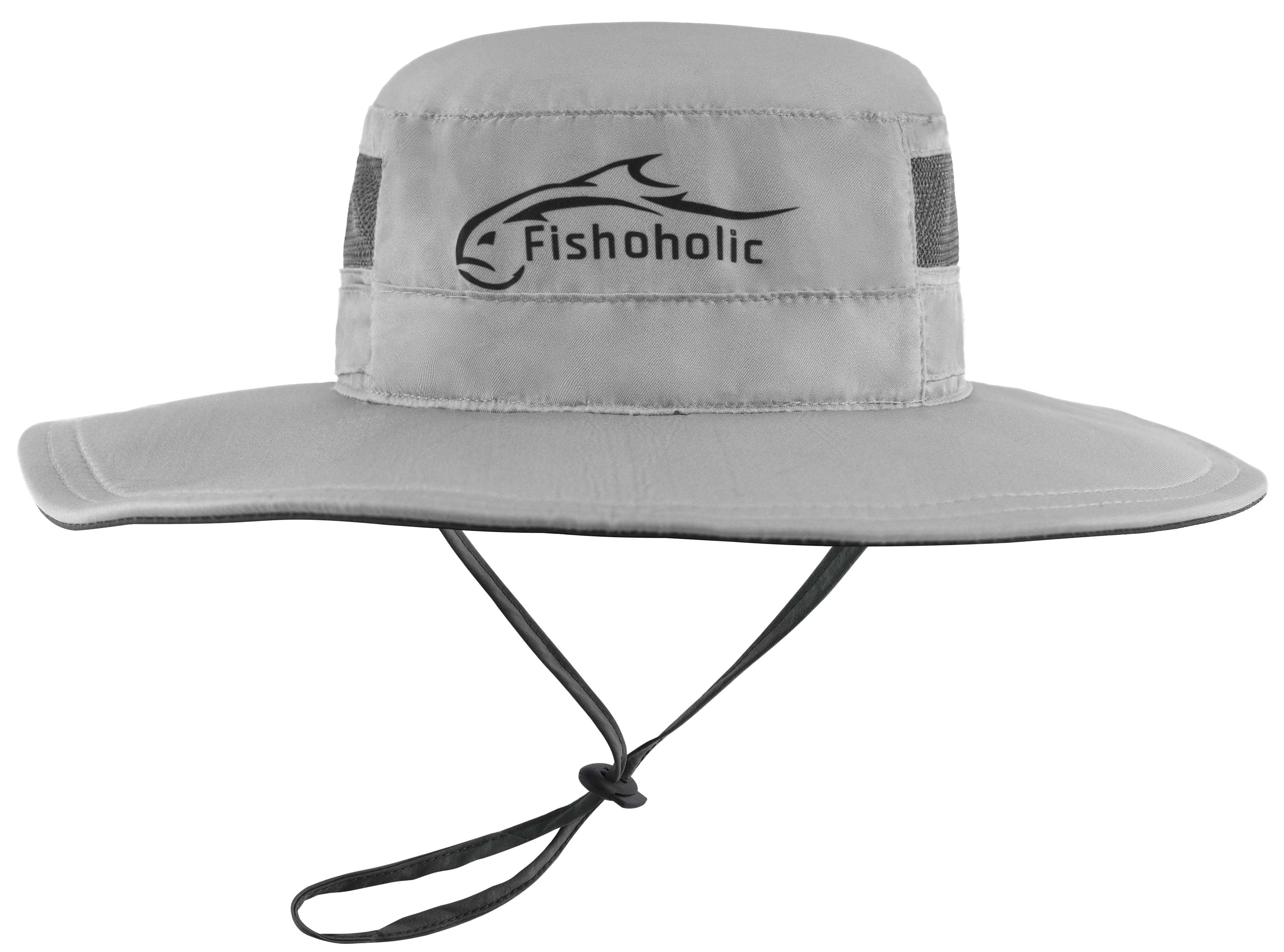 Fishoholic Fishing Hat - Bucket Boonie Hat - S/M or L/XL - Breathable ...