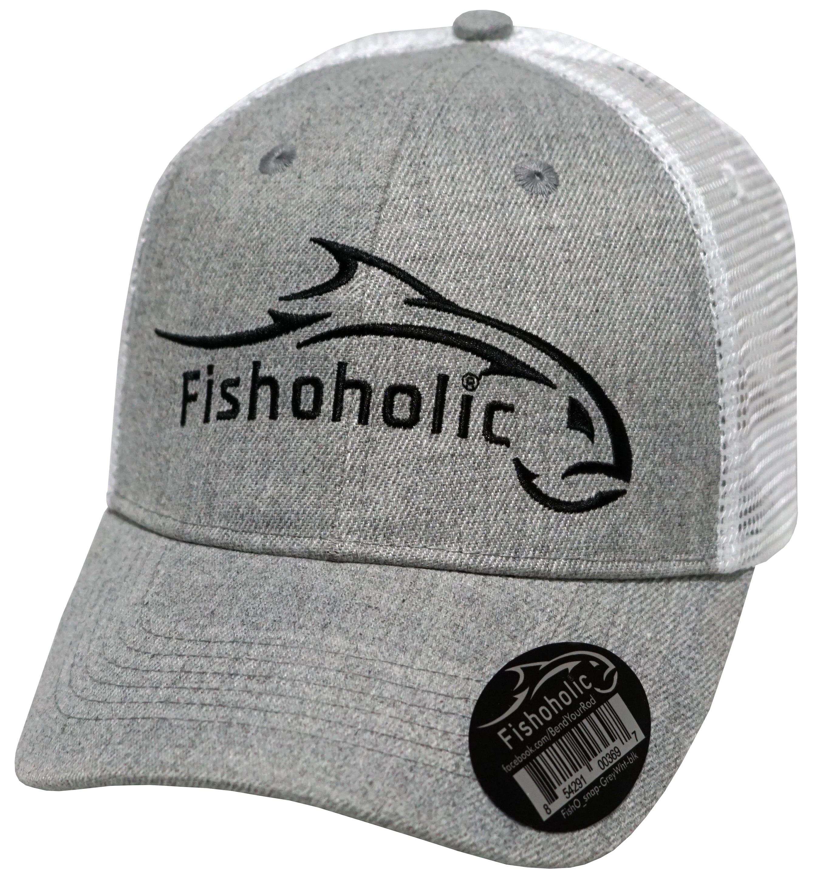Fishoholic Snapback Baseball Fishing Hat for Men or Women - Trucker ...