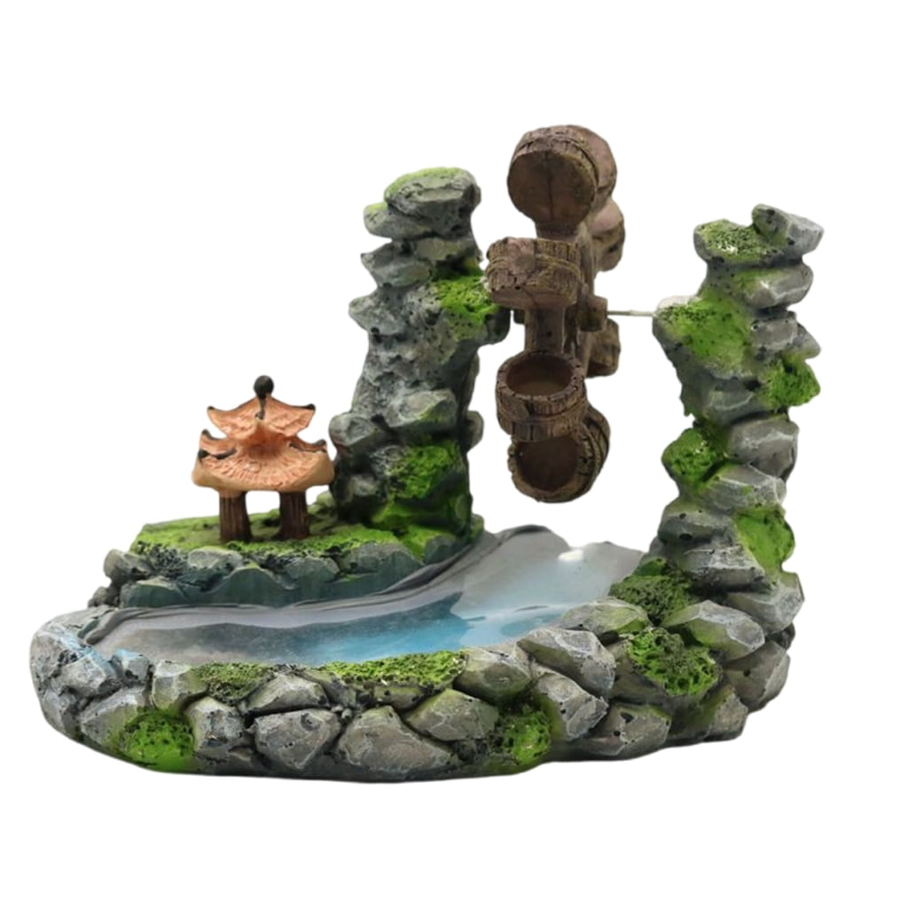 Fishtanks Decorative Waterwheel Figurine with Stream Craft Project ...