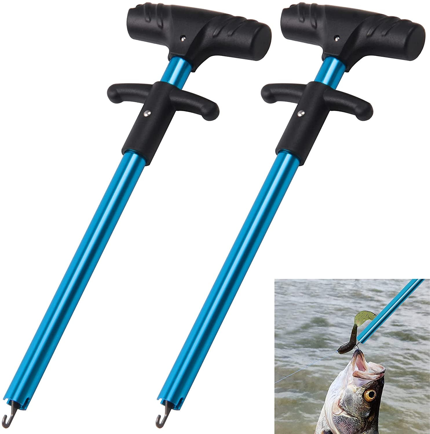 Fisihing Hook Remover Tools,2Packs T-Shape Aluminum Extractor Squeeze ...