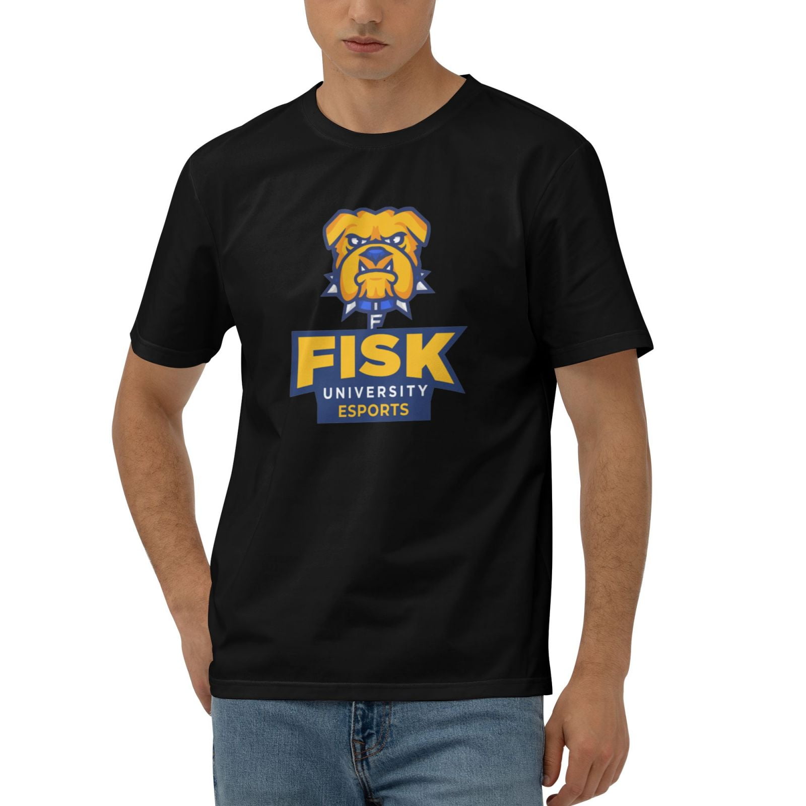 Fisk University Logo Men'S 170g Combed Cotton Short Sleeve T-Shirt - Walmart.com
