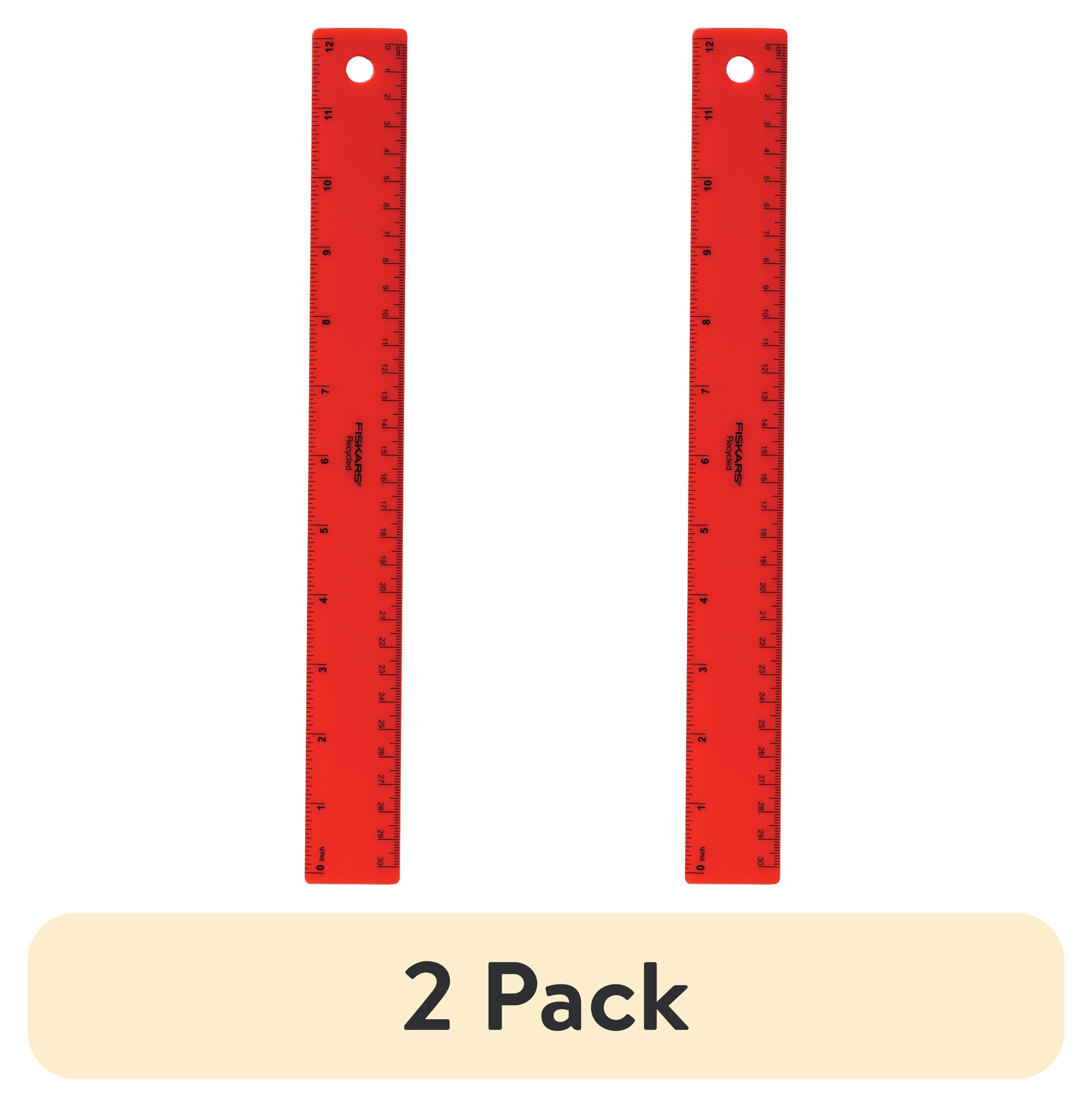 (2 pack) Fiskars 01-004304 12-Inch Ruler Recycled - Walmart.com