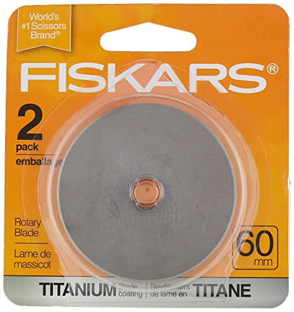 Fiskars 01-005896 Titanium Rotary Blades, 60mm, 2 Pack , Silver ...
