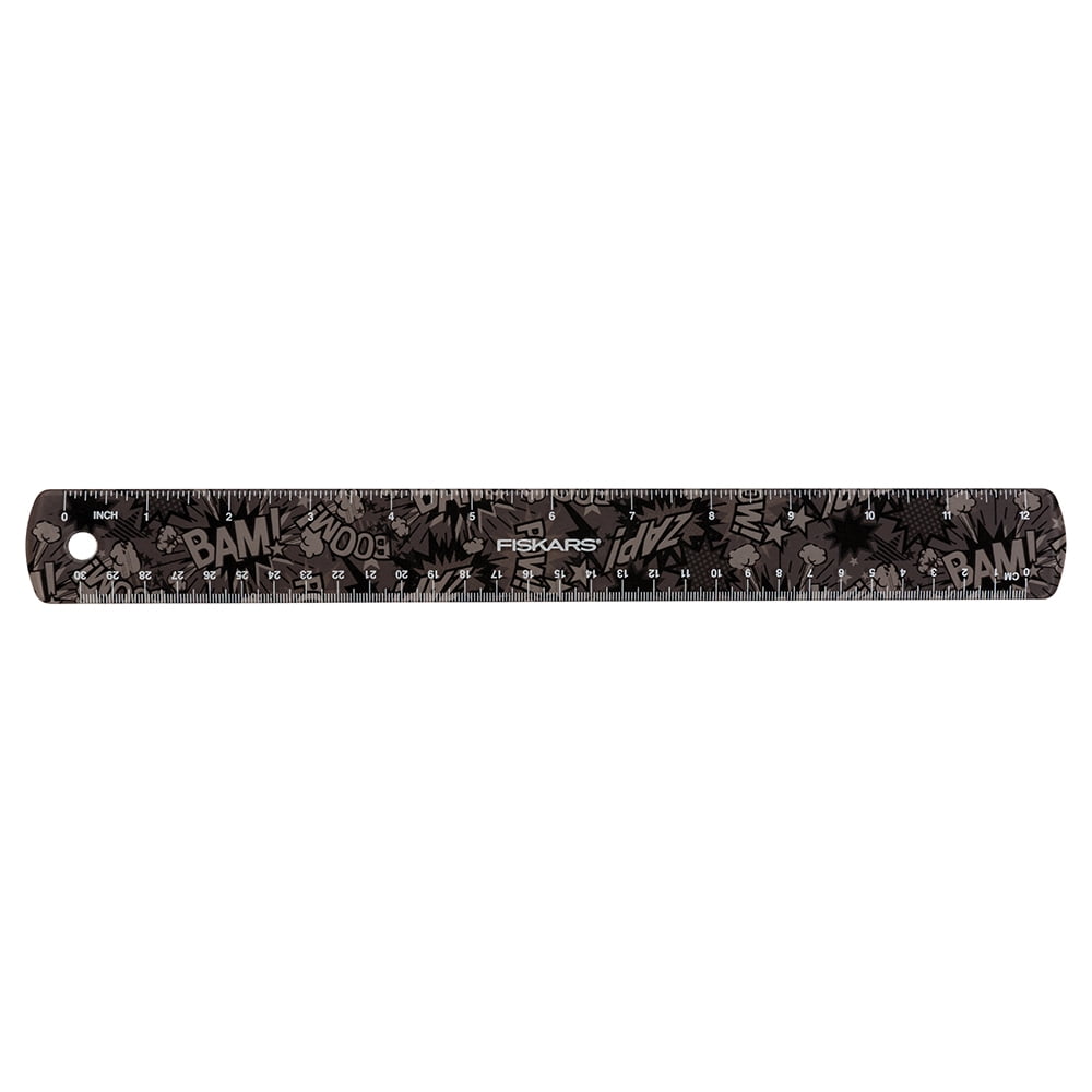 Fiskars 12" Fashion Ruler, Grayscale Comics, 1 Count - Walmart.com