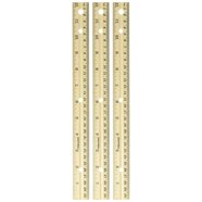 BAZIC Wooden Ruler 12" (30cm), Singel Metal Edge, (3/Pack), 1-Pack ...