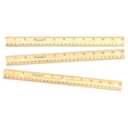 BAZIC Wooden Ruler 12" (30cm), Singel Metal Edge, (3/Pack), 1-Pack ...