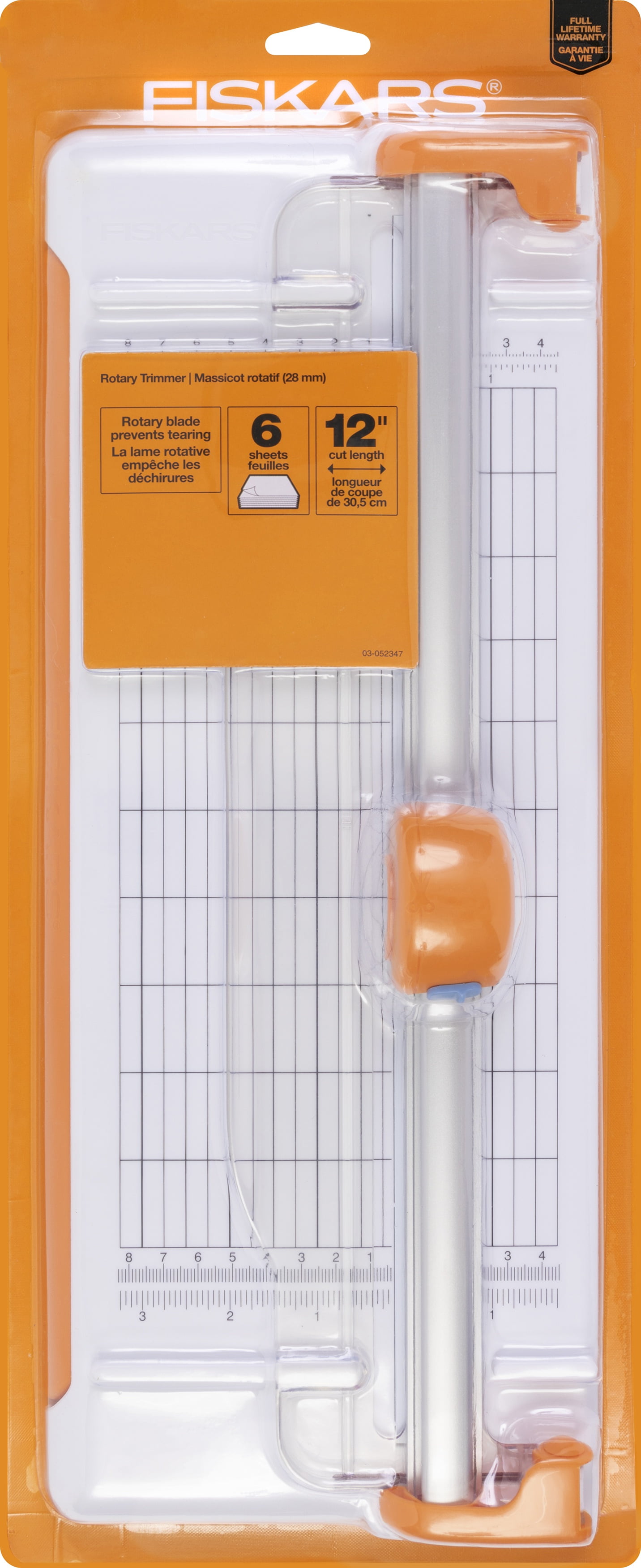 Fiskars Rotary Paper Trimmer Cutter, 12", 28mm Blade, Orange/Clear ...