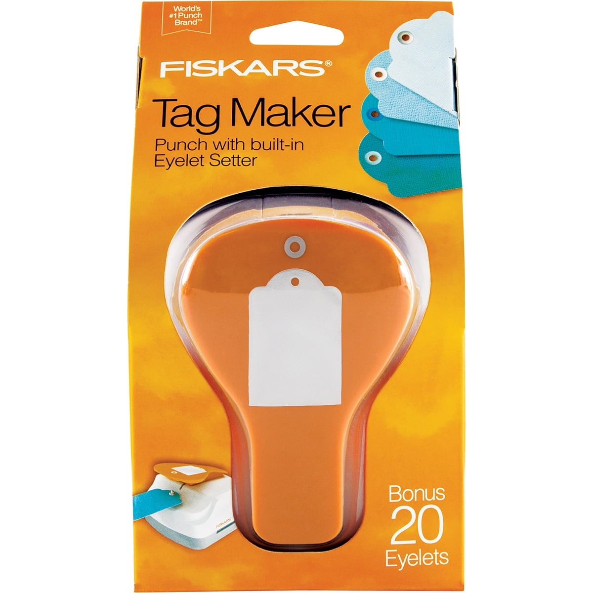 Fiskars Standard 3-in-1 Tag Maker Punch for Crafting, Perfect for Paper ...