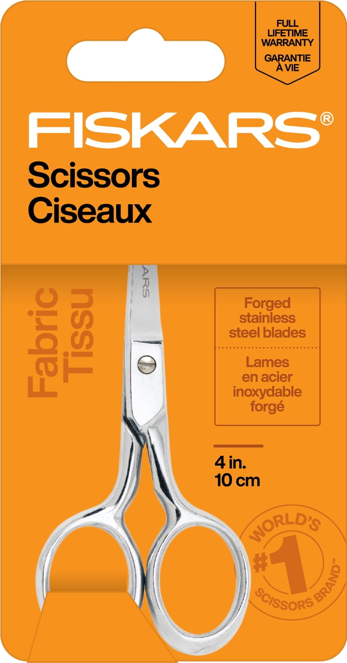 Fiskars 4 Inch Forged Steel Embroidery Scissors, Silver - Walmart.com
