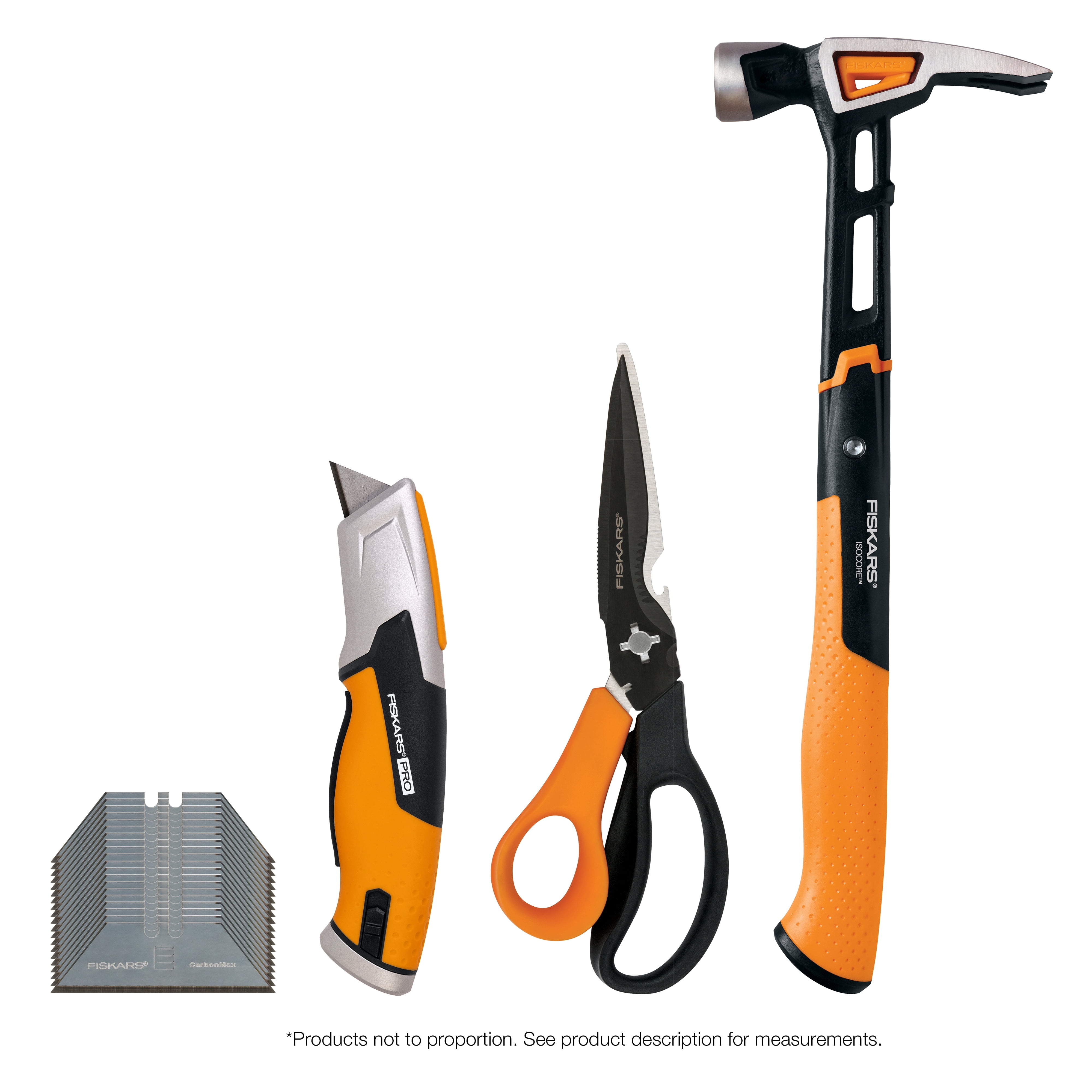 Fiskars 4-piece Hammer, Shears and Safety Knife & Blades Set - Walmart.com