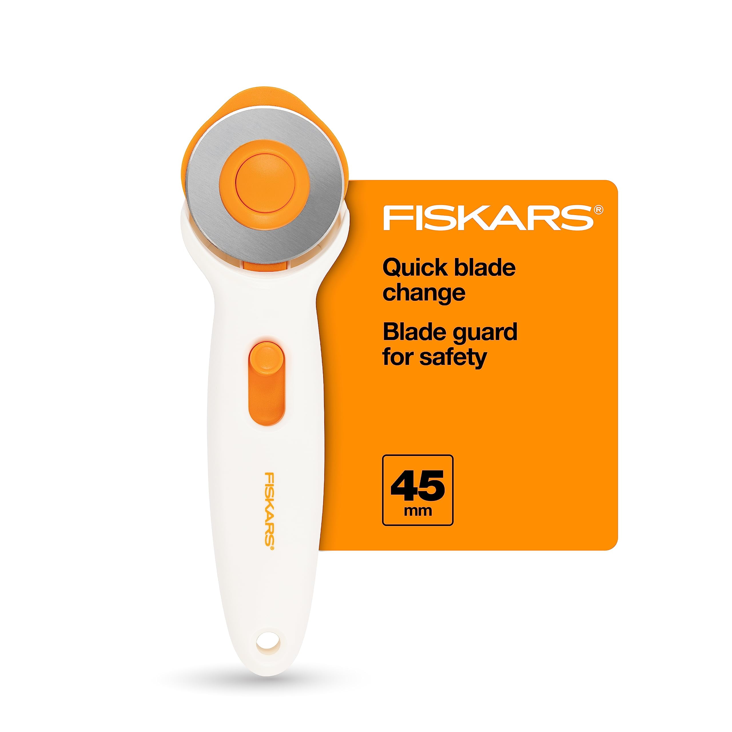 Fiskars 45mm Rotary Cutter for Fabric - Premium Stick Rotary Cutter ...