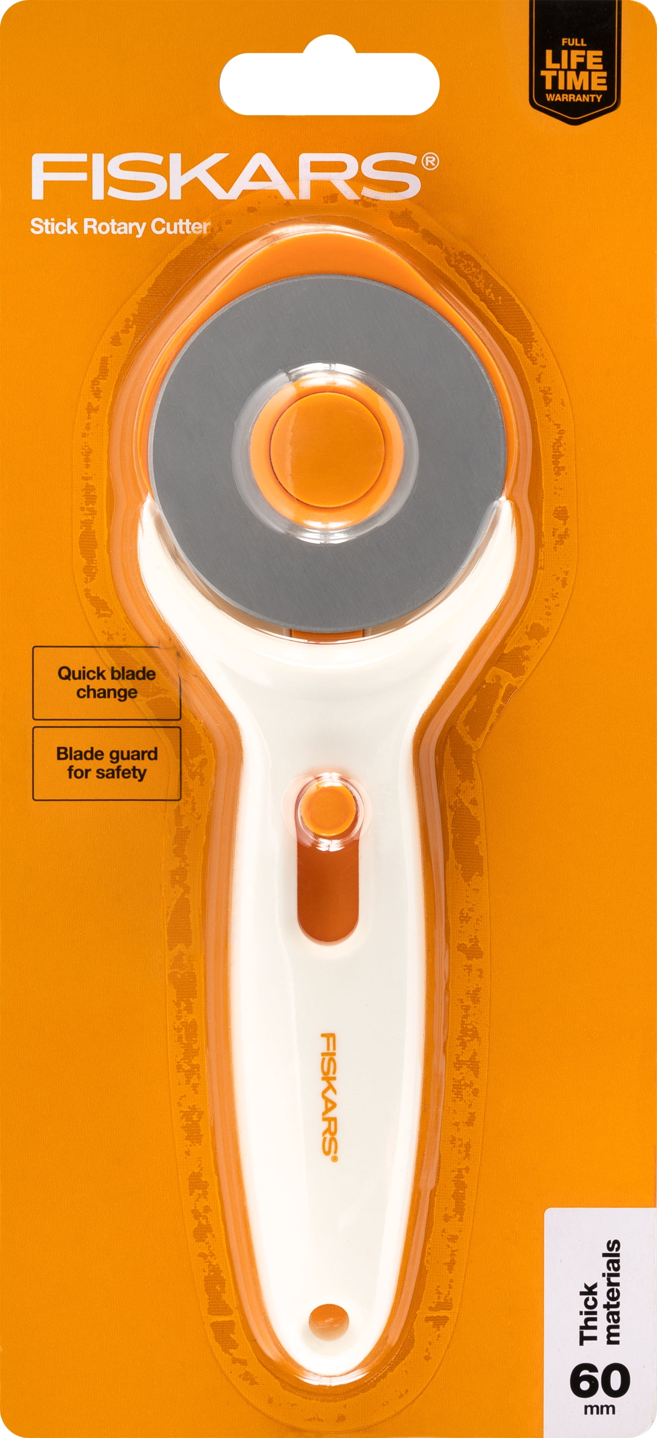 Fiskars 60mm Stick Rotary Cutter, White - Walmart.com
