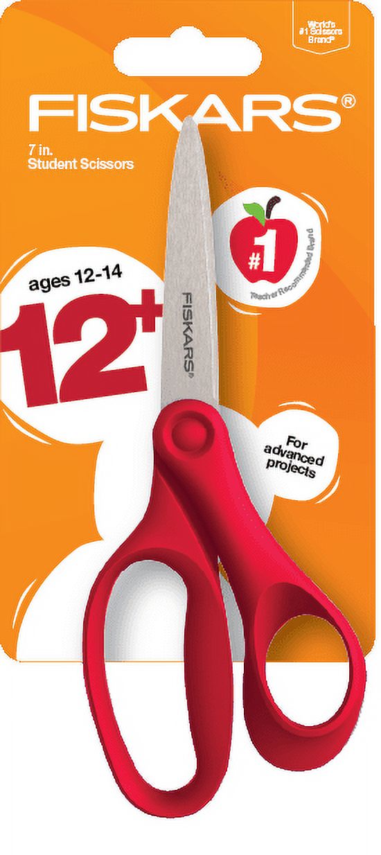 Fiskars 7" Student Softgrip Scissor Blue, 1 Each (Ages 12+) - Walmart.com