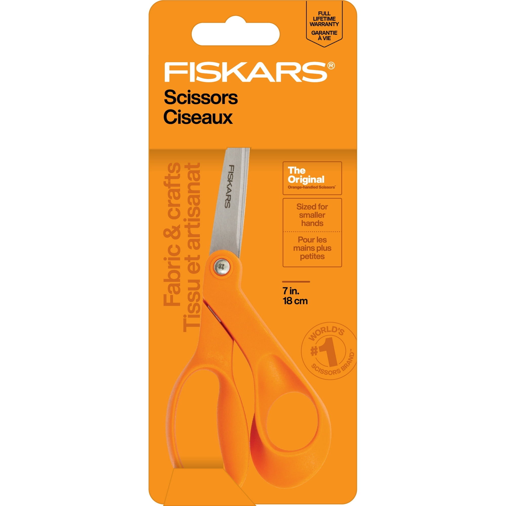 Fiskars 7" Petite Original, Orange-Handled Scissors - Pack of 4 ...