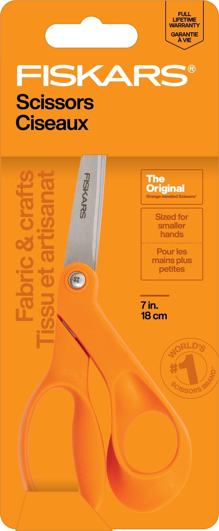 Fiskars 7" Petite Original, Orange-Handled Scissors - Walmart.com