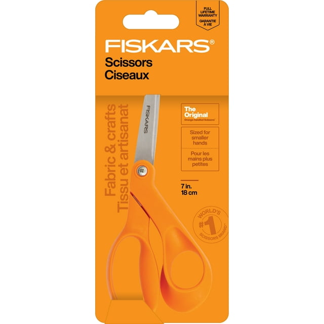 Fiskars 7" Petite Original, Orange-Handled Scissors - Walmart.com