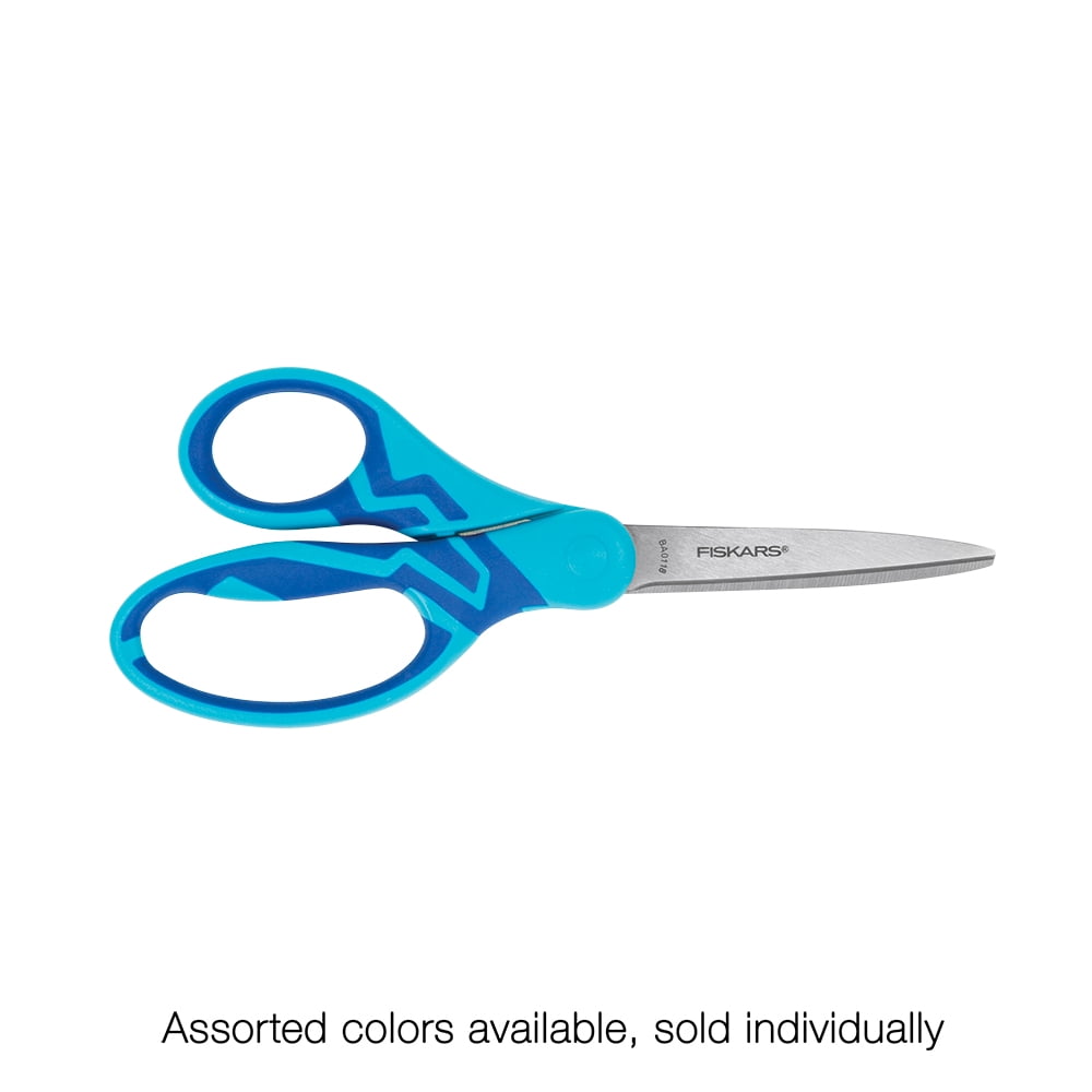 Fiskars 7" Student SoftGrip Scissors Turqoise/Blue - Walmart.com