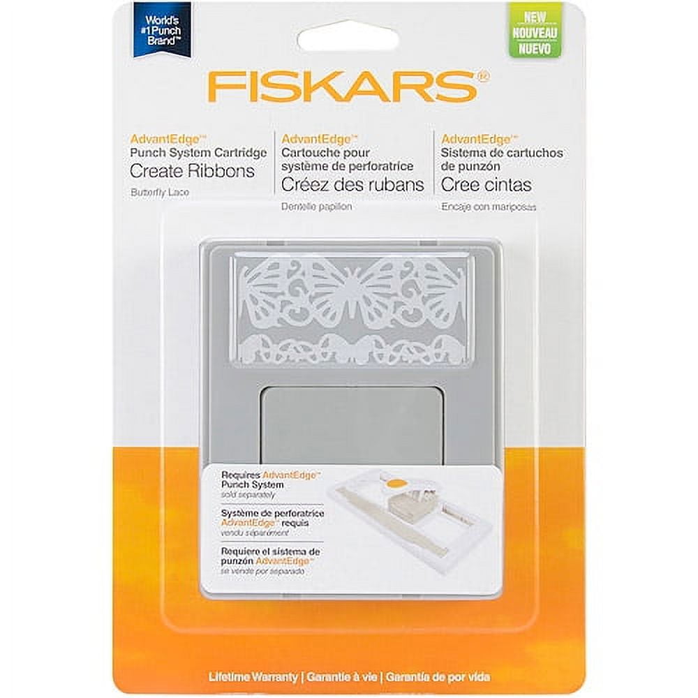 Fiskars AdvantEdge Butterfly Lace Border Punch Cartridge (101730-1001 ...