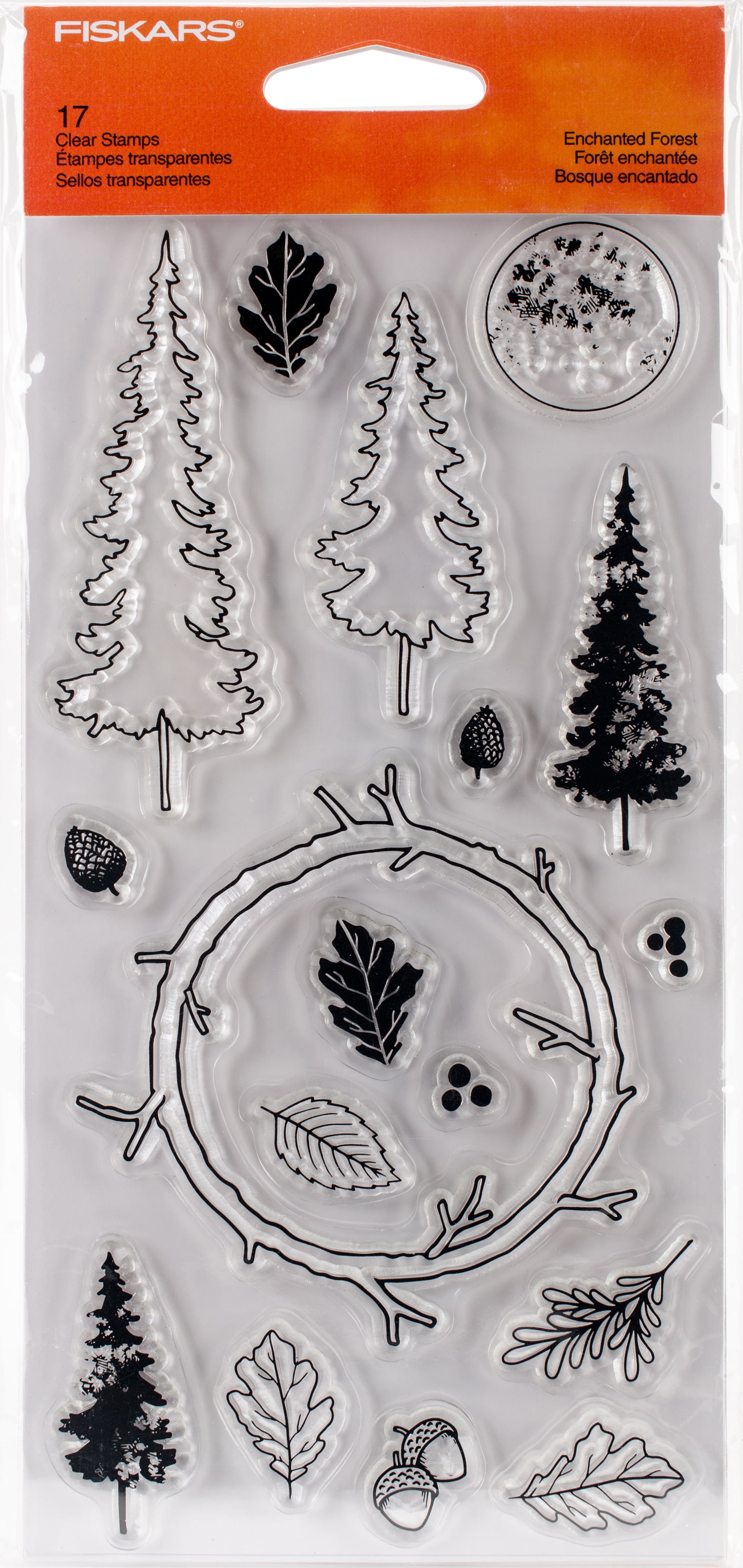 Fiskars Clear Stamps 4"X8" Enchanted Forest - Walmart.com
