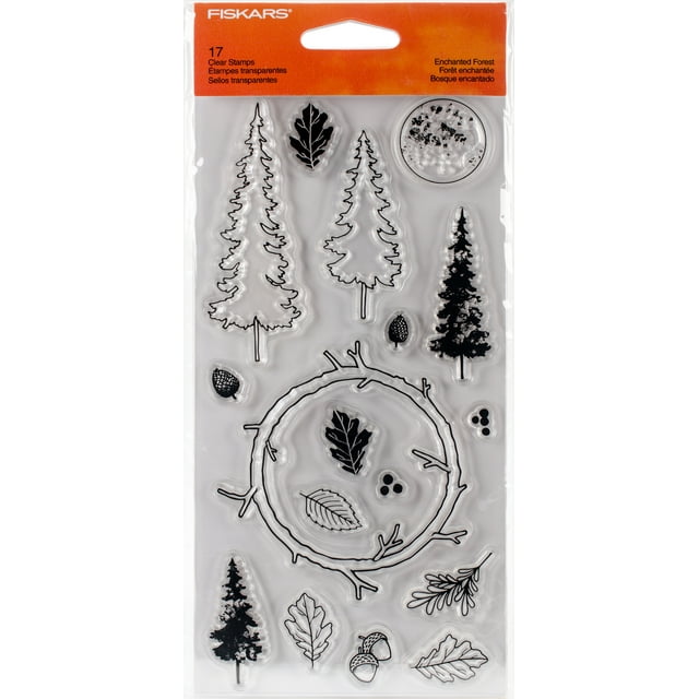 Fiskars Clear Stamps 4"X8" Enchanted Forest - Walmart.com