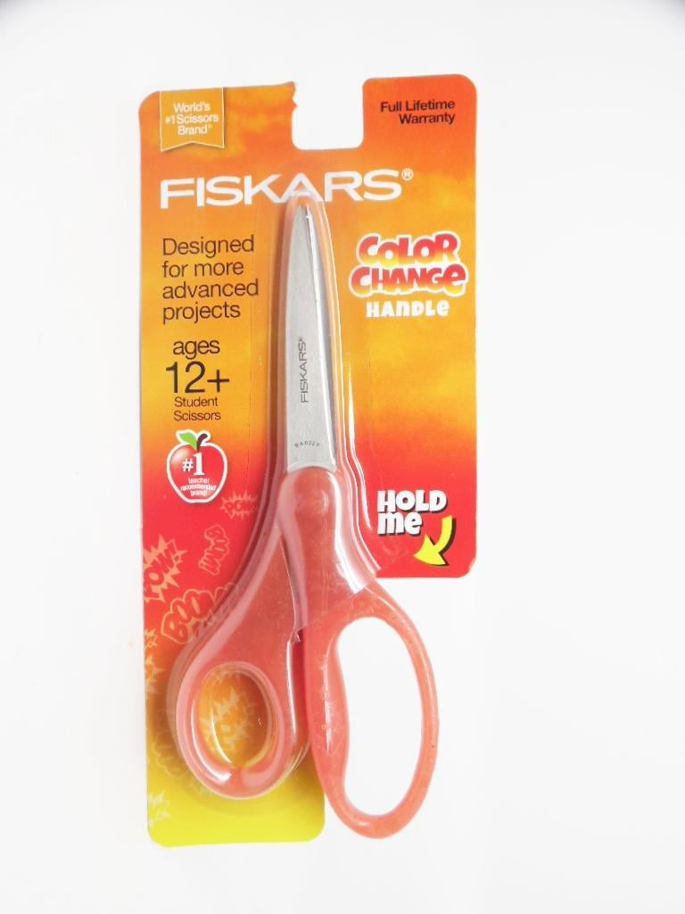 Fiskars Student Scissors, Color Change Handle, Red, Advanced Projects ...