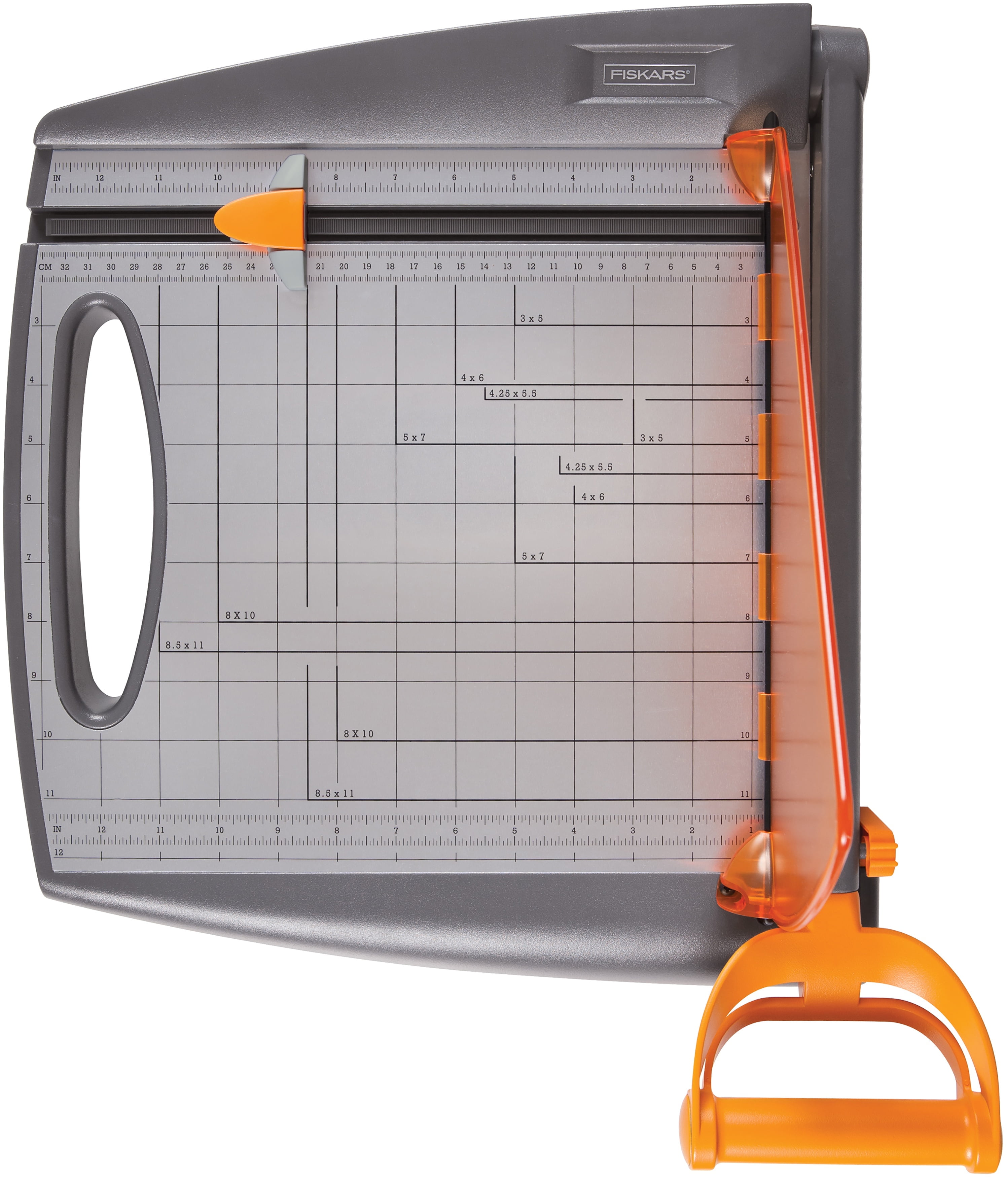 Fiskars Deluxe Bypass Paper Trimmer (12 in.), Gray and Orange, 1 Count ...