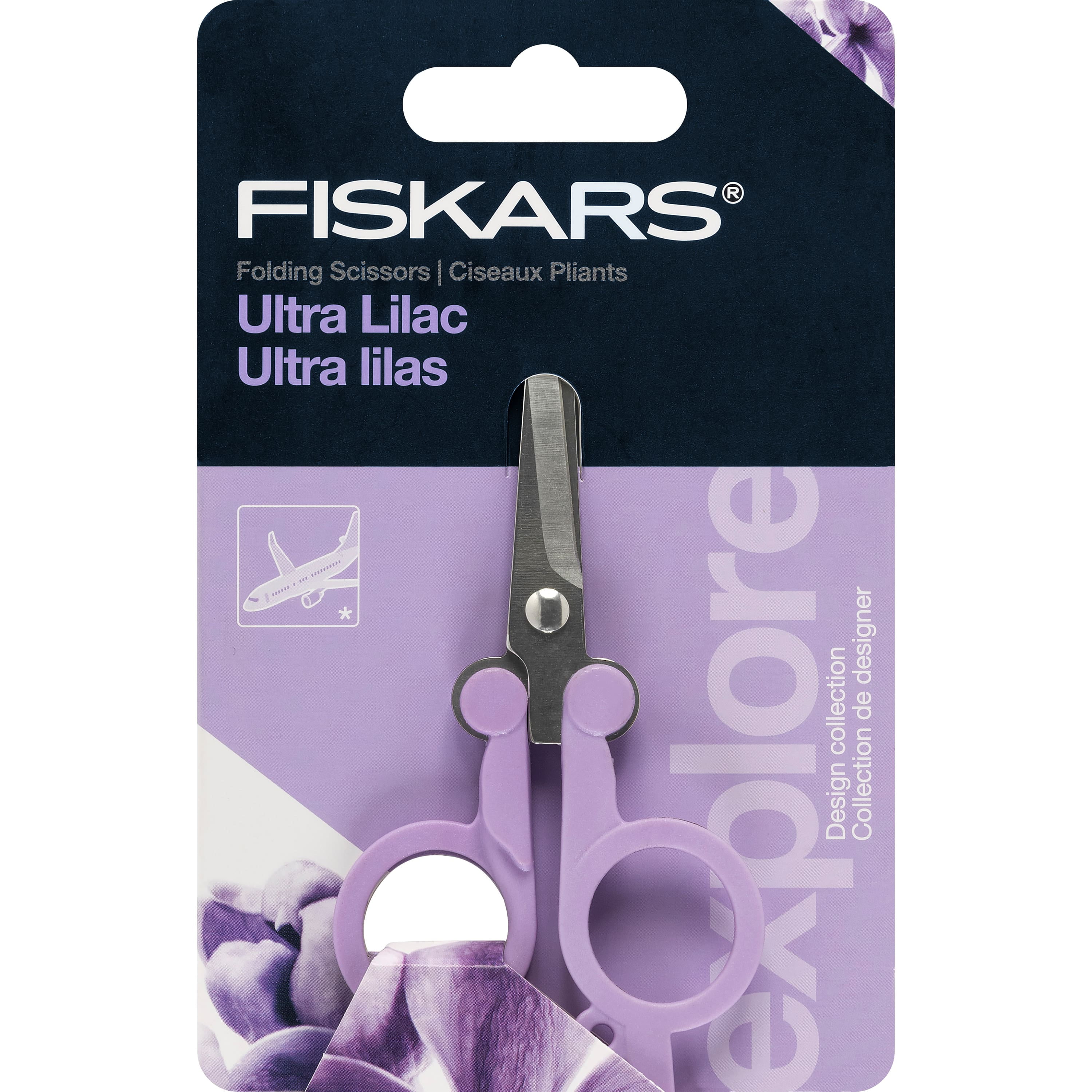 Fiskars Designer Folding Scissors 4"-Ultra Lilac - Walmart.com