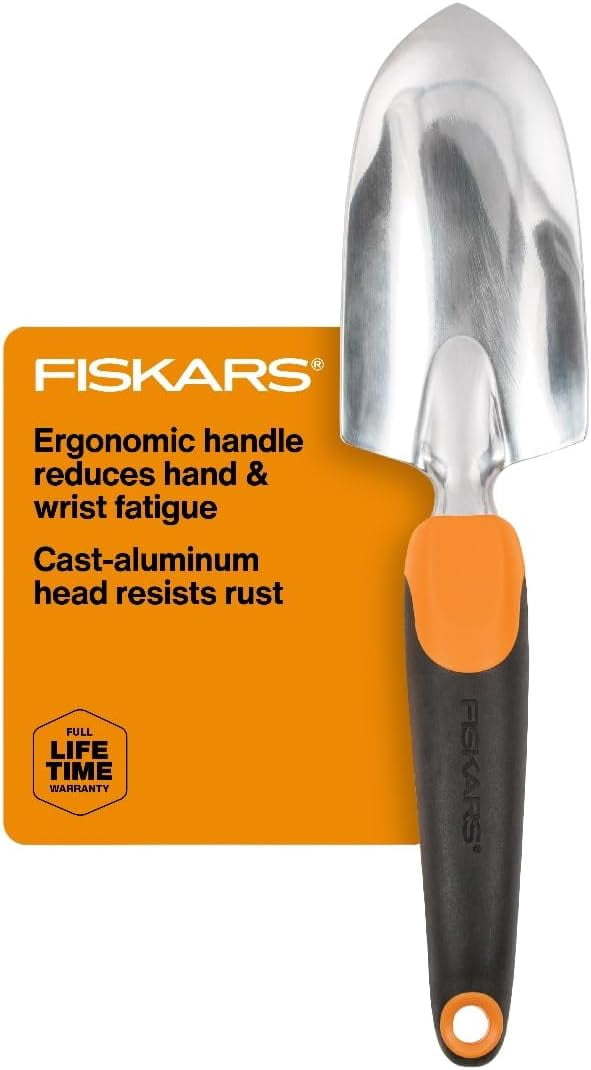 Fiskars Ergo Trowel - Heavy Duty Gardening Hand Tool with Hang Hole ...