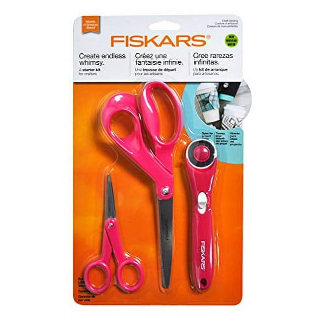 Fiskars Fabric Craft Sewing Fashion Starter Set 3pcs-Rotary Cutter & 2 ...
