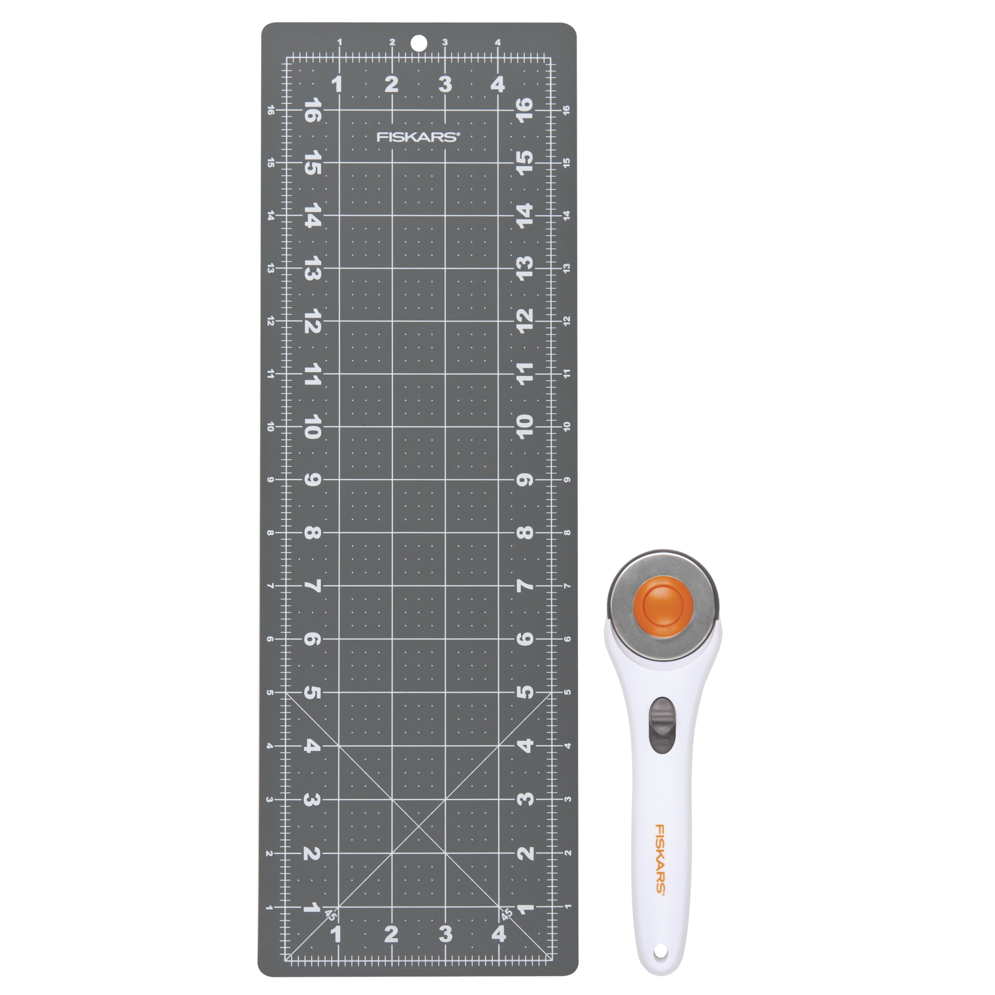Fiskars Fabric Cutting Set (2pc), Rotary Cutter and Cutting Mat ...