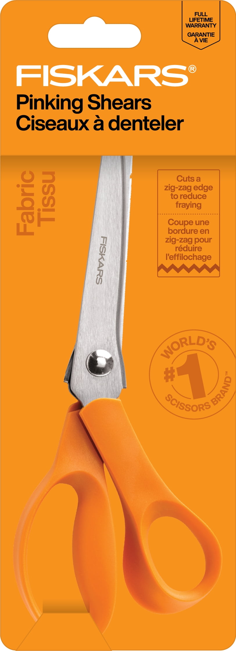 Fiskars Fashion Pinking Shears, 8", Pointed, All-Purpose Fabric Cutting ...