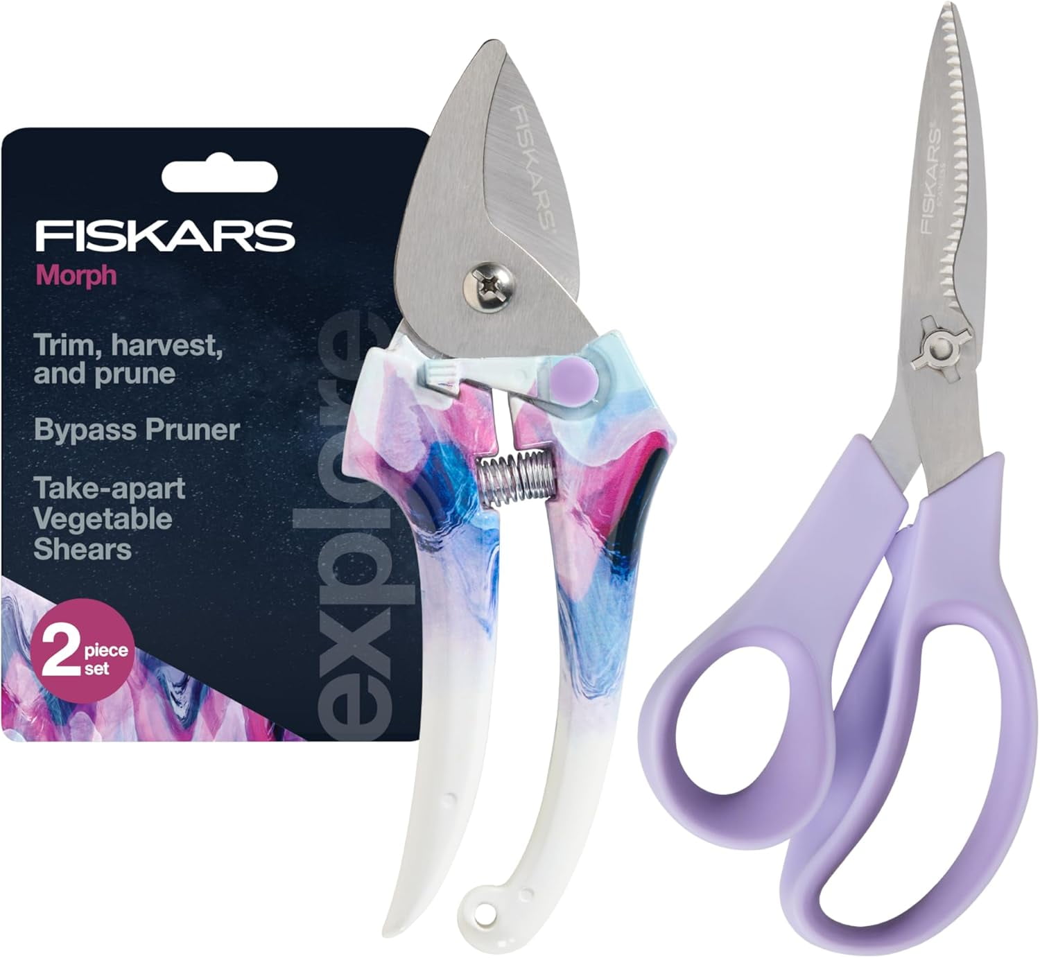 Fiskars House Plant Starter Tool Set with Set with Bypass Pruner ...