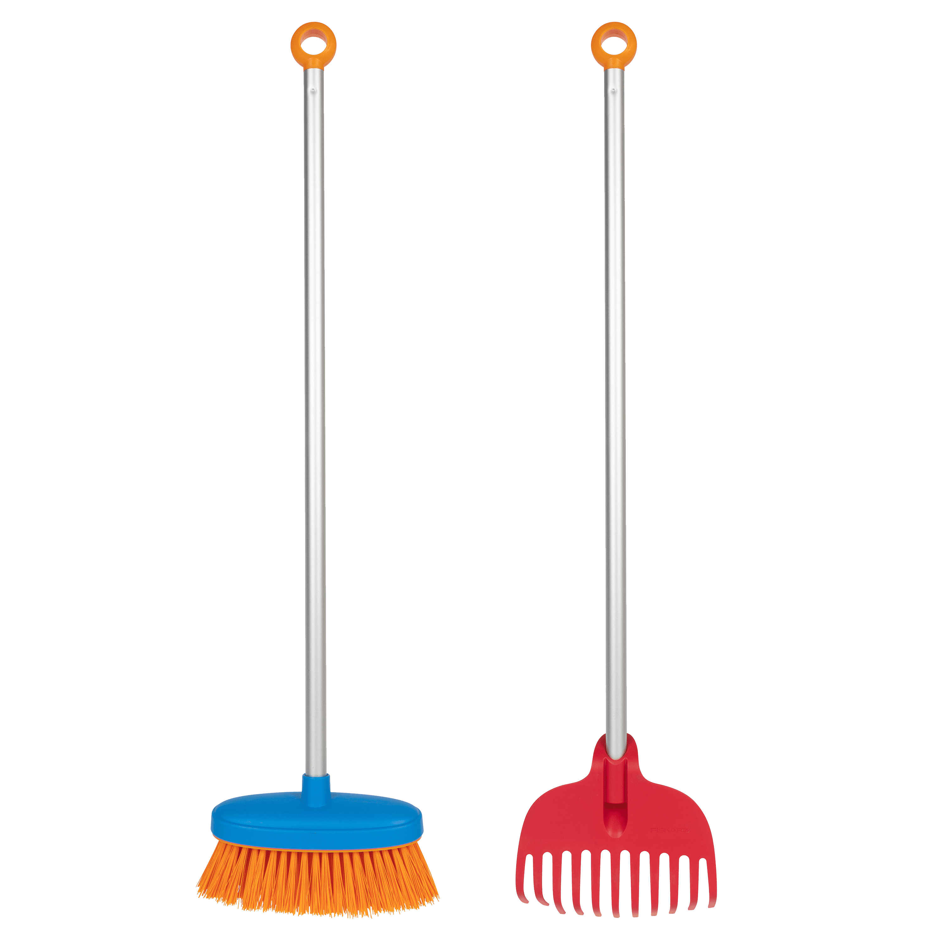 Fiskars Kids’ Clean-up Rake and Broom Set - Kids Gardening Set - 2 ...