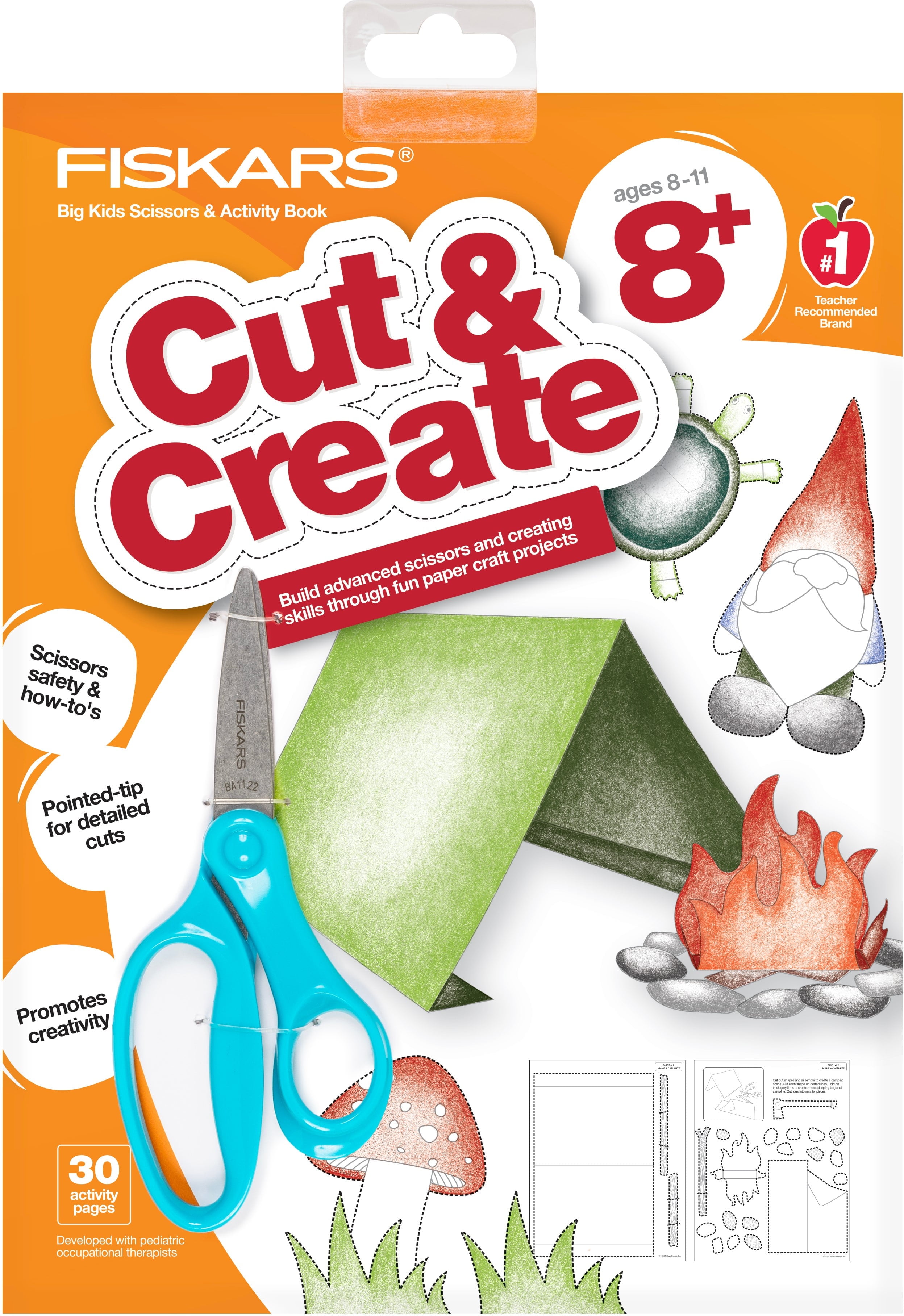 Fiskars® Big Kids Scissors (6 in.) & Activity Book (Ages 8+): Learning ...