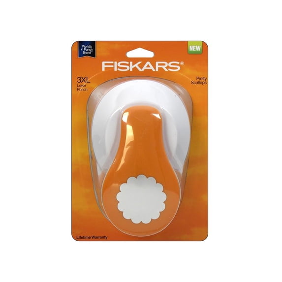 Fiskars Lever Punch 3XL 3" Pretty Scallops - Walmart.com
