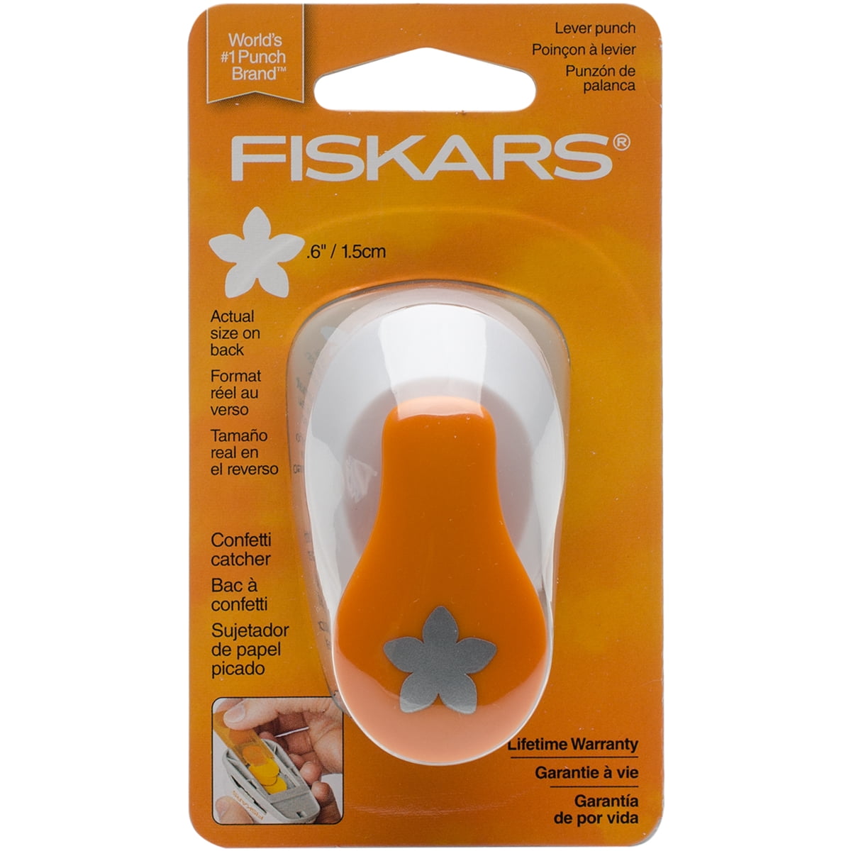 Fiskars Lever Punch - Small Flower - Walmart.com