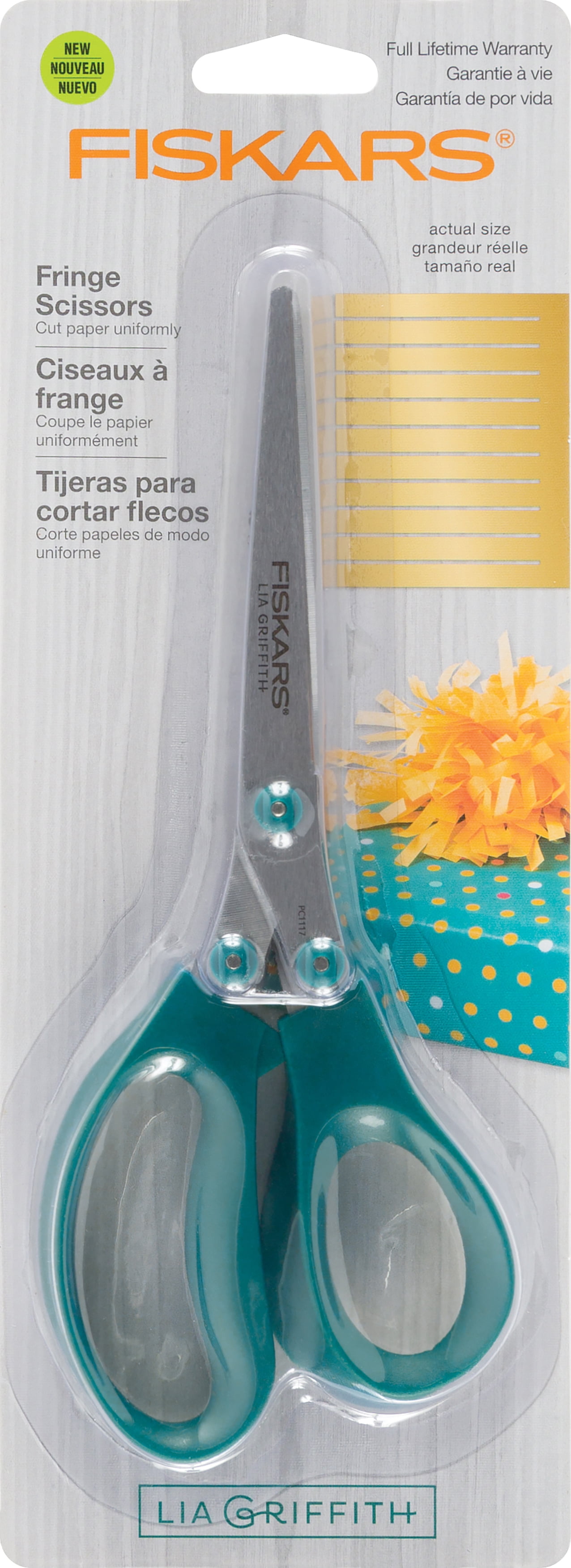 Fiskars Lia Griffith Fringe Scissors Teal - Walmart.com