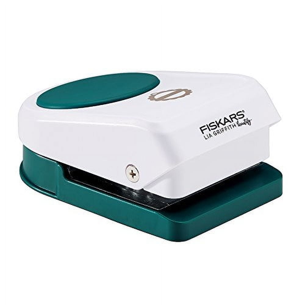 Fiskars Lia Griffith Intricate Shape Punch, Tag Maker, Teal Green/White ...