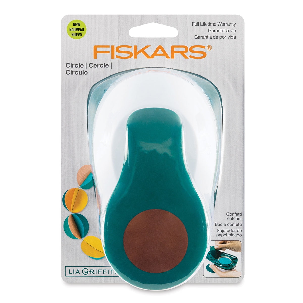 Fiskars Lia Griffith Lever Punch - Flower Center, Circle, Small Punch ...